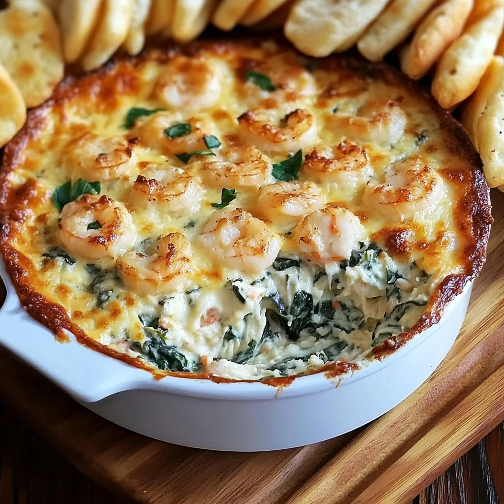 Easy Creamy Seafood Spinach Dip Recipe