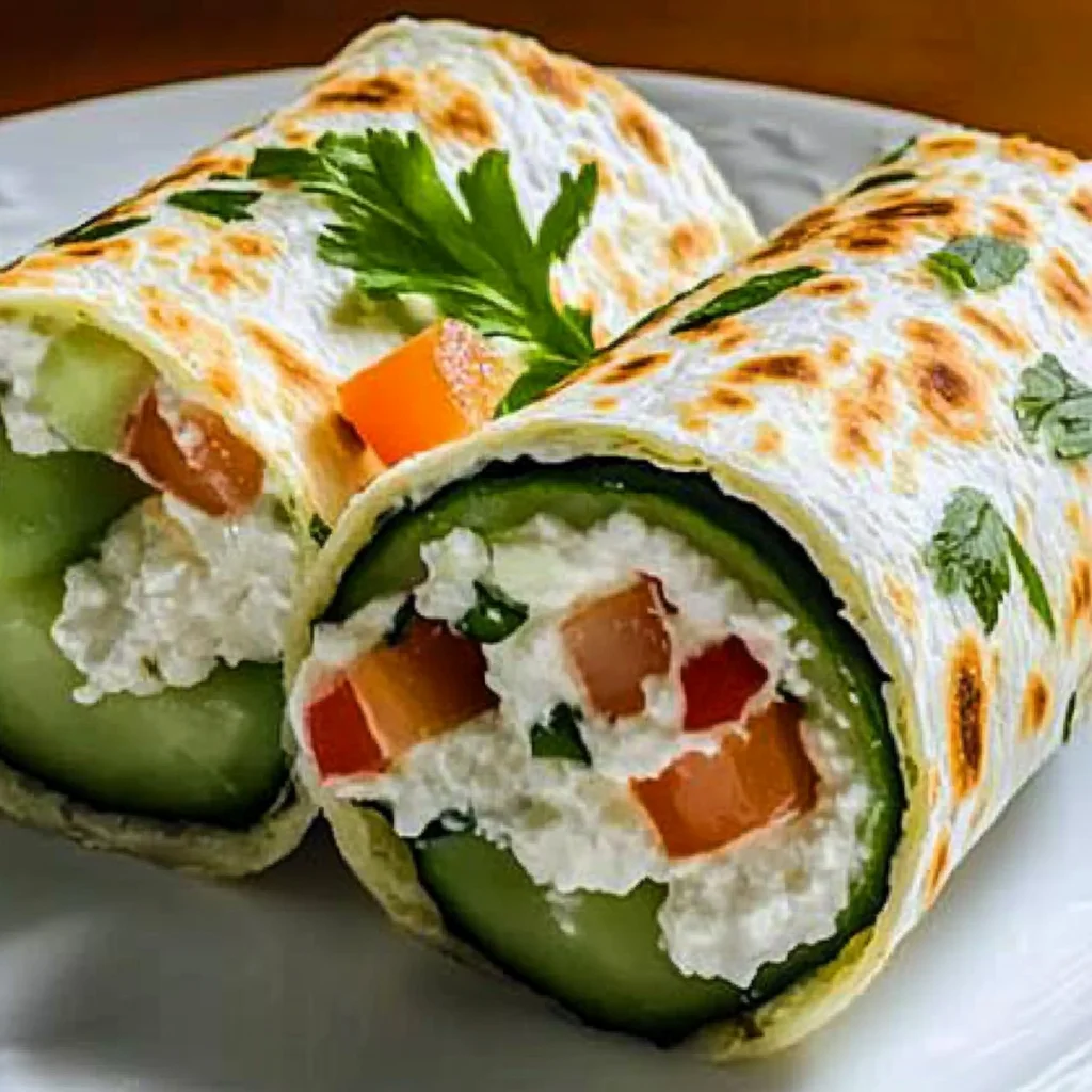 Fresh & Easy Cucumber Cottage Cheese Wraps Recipe